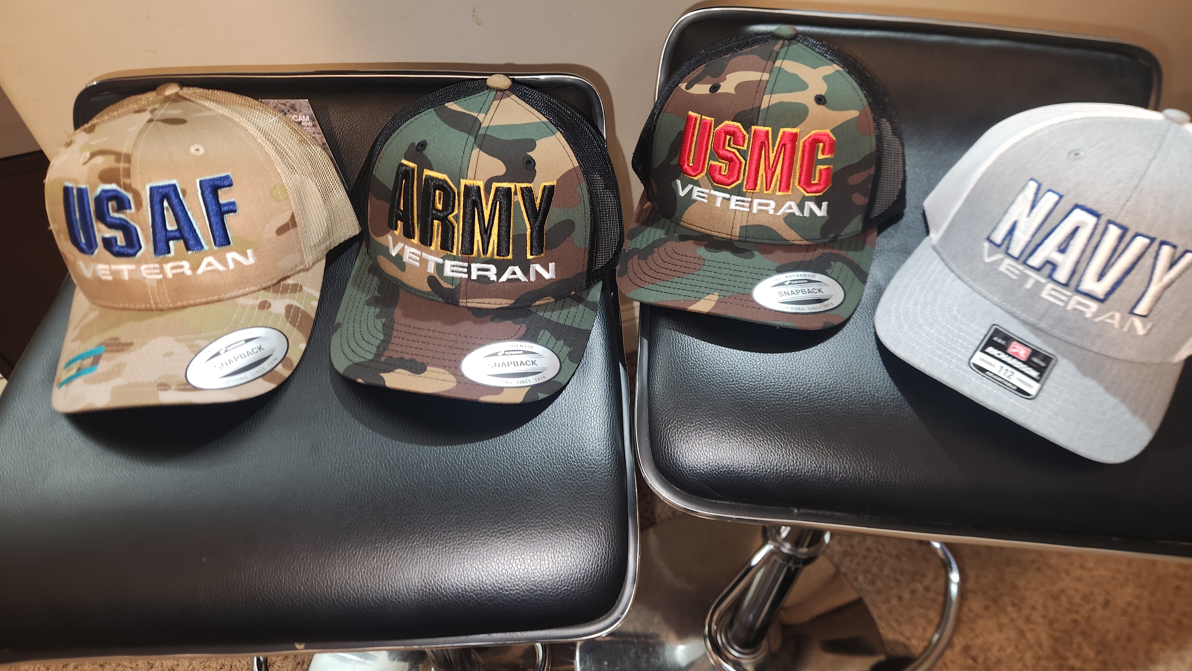 Military Hats & Veteran Caps - Custom Embroidered - HernStyle Designs
